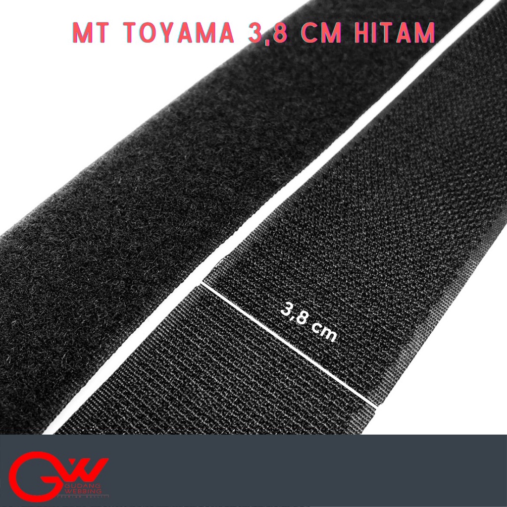 Jual MAGIC TAPE / VELCRO / PREPET / MT TOYAMA 3,8 CM HITAM | Shopee ...