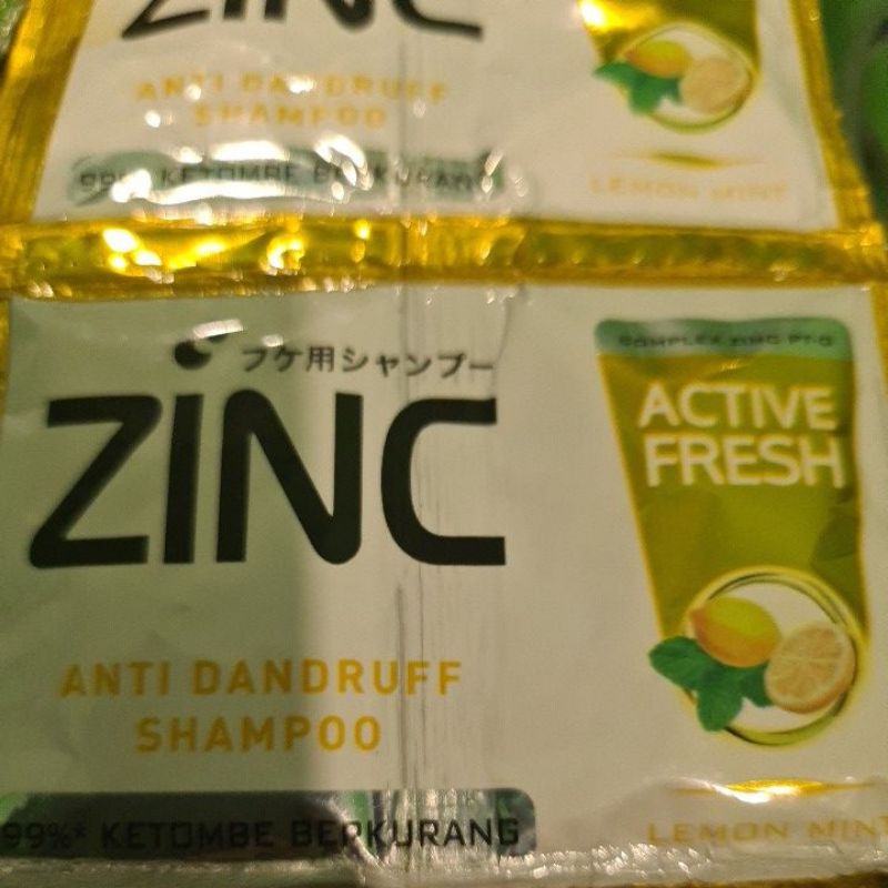 Jual ZINC SHAMPOO RENTENG (ISI 2BARIS = 24sachet) | Shopee Indonesia
