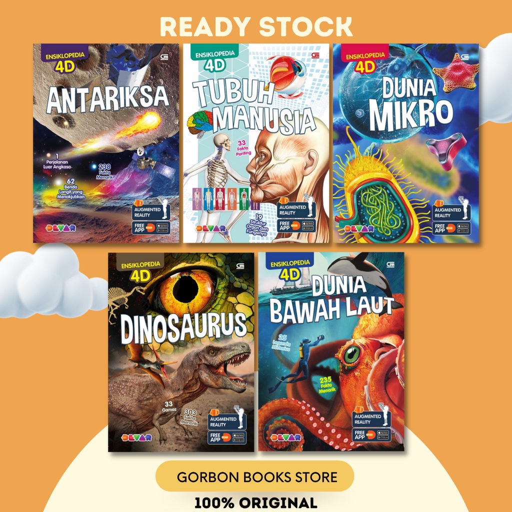 Jual Seri Ensiklopedia 4D : Antariksa / Dinosaurus / Tubuh Manusia ...
