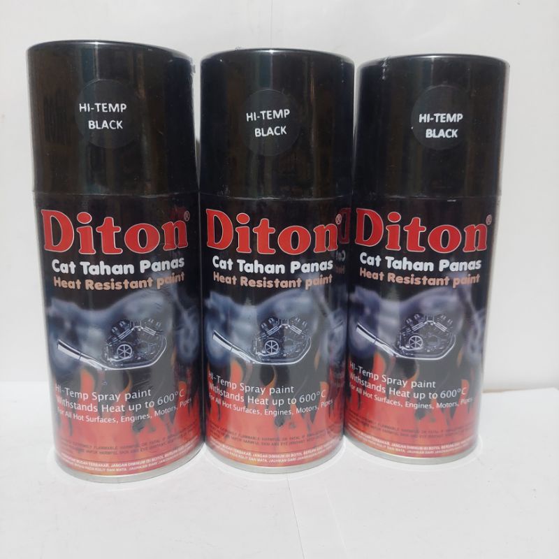 Jual Pilok Pilok Cat Diton Anti Panas Hitam Hi Temp Black (Hi-Temp) Tahan Panas Untuk Knalpot ...