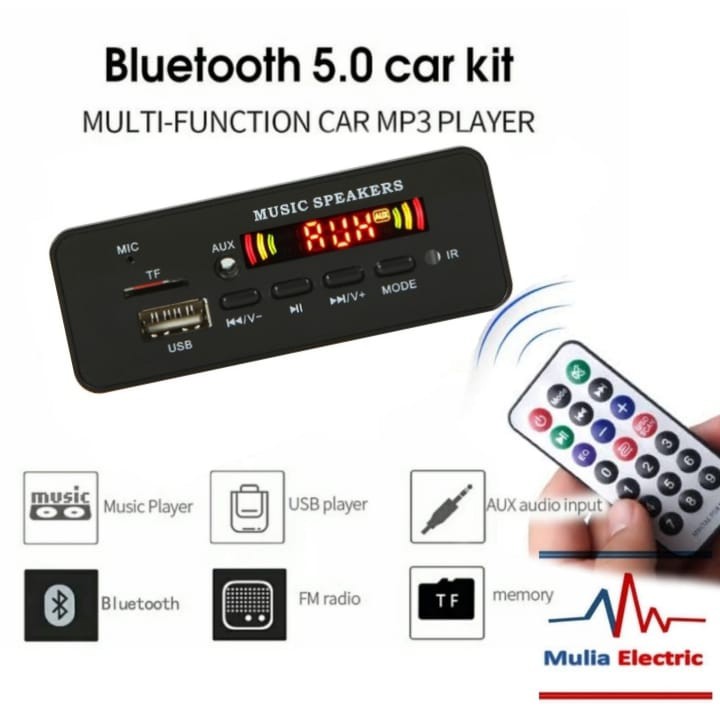 Jual MP3 PLAYER KIT MODUL Audio USB BLUETOOTH Wireless Decoder 5.0 FM ...