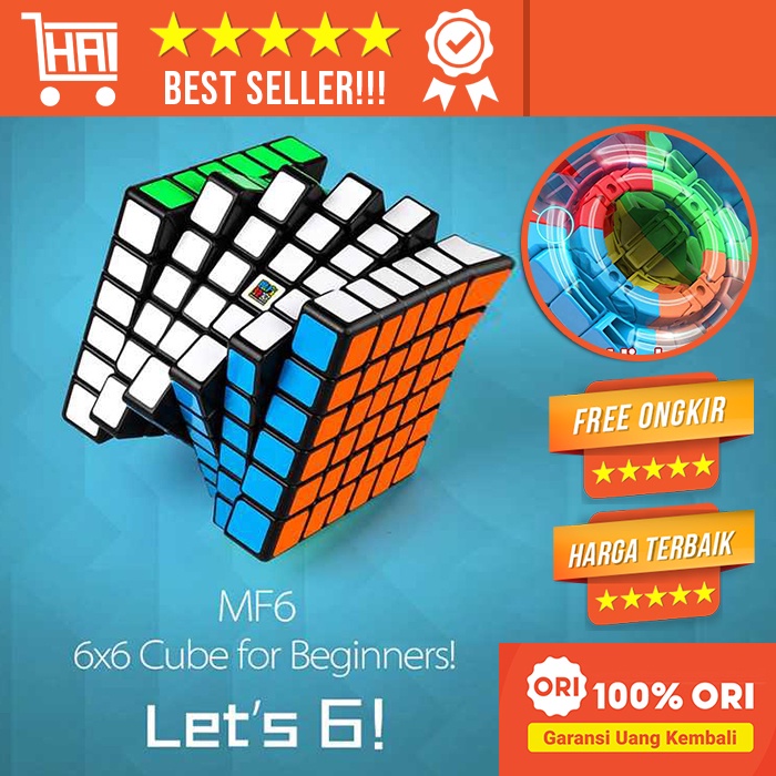 Jual HIGH QUALITY RUBIK 6 X 6 X 6 KUBUS RUBIC CUBE ORIGINAL 6X6 RUBIK ...