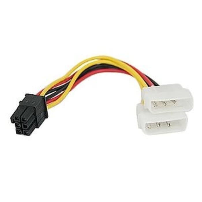 Jual Cable psu Power supply 4 pin Molex male splitter to 6 pin female ...