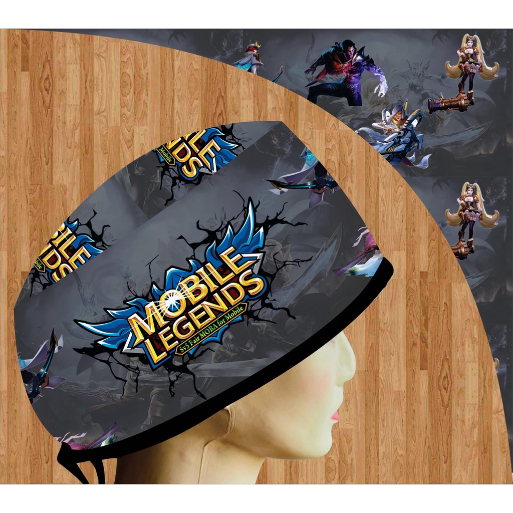 Jual Headcap / Topi Bedah / Topi Dokter / Surgical Hat Motif Mobile ...