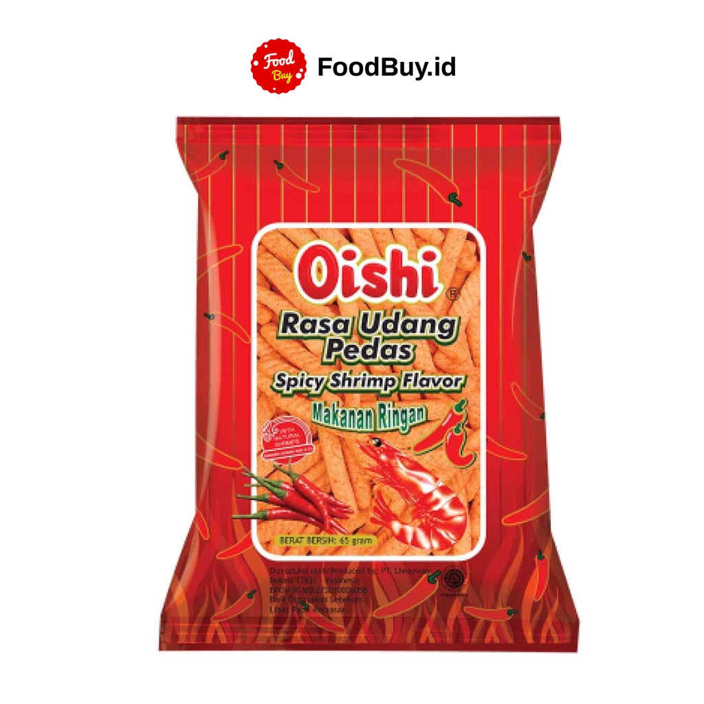 Jual Oishi Snack Rasa Udang Pedas 65 gr | Shopee Indonesia