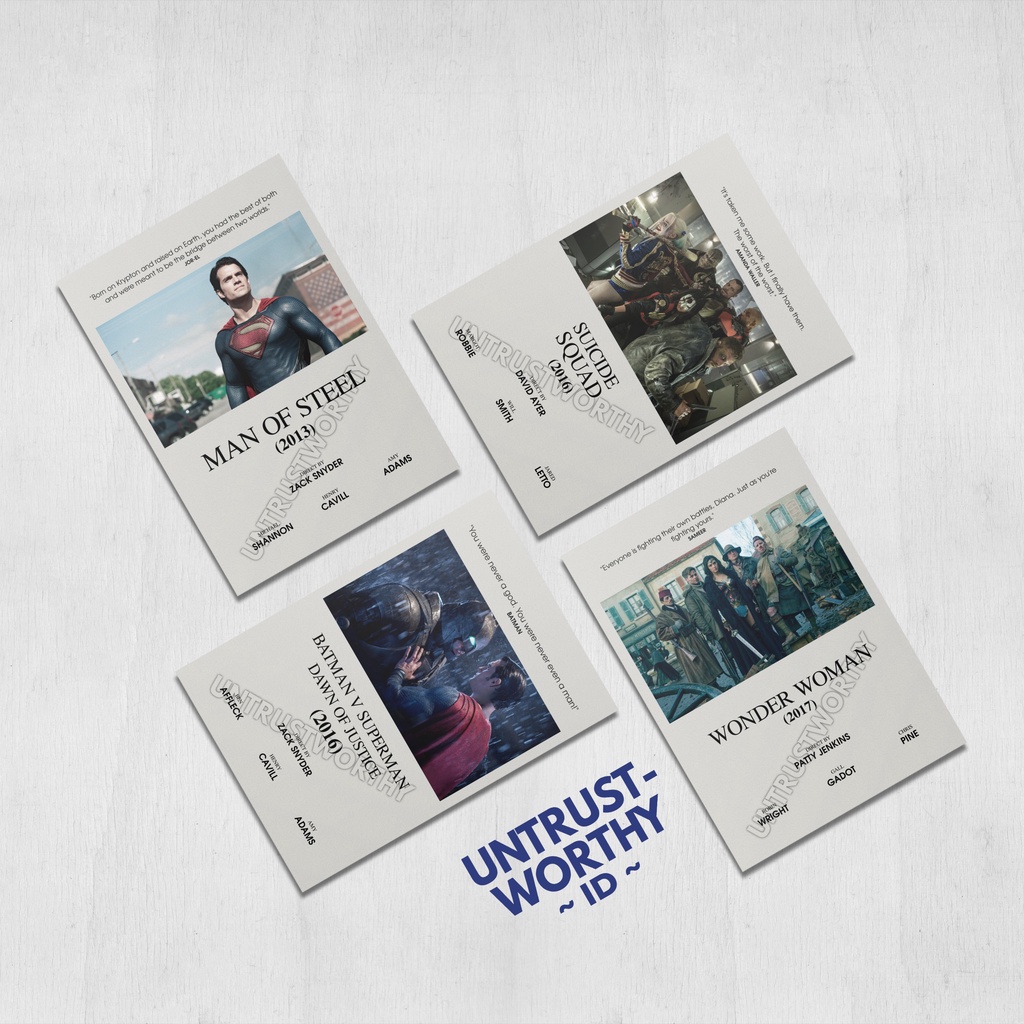 Jual Poster DCU / DCEU Film Ukuran A5 (11pcs) | Shopee Indonesia