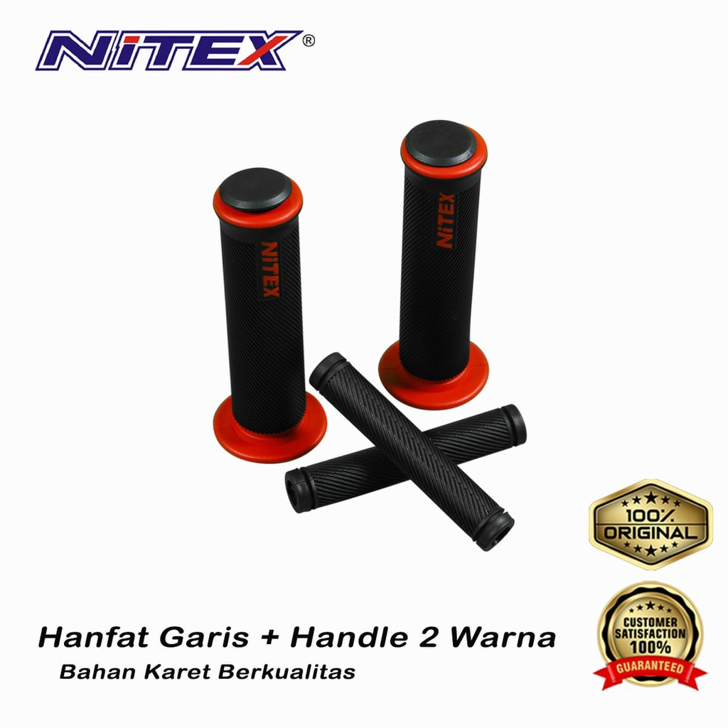 Jual HANFAT GRIP MOTOR NITEX GARIS PLUS KARET HANDLE HANDEL UNIVERSAL ...