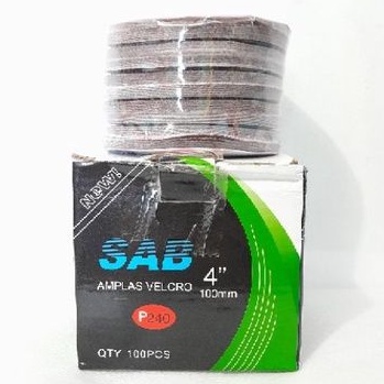 Jual Amplas Bulat Grit 240 / Amplas Tempel Velcro 4inchi Harga Per ...