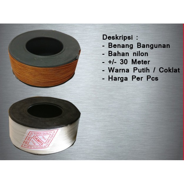 Jual Benang Nilon Tali Sol Besar tukang Bangunan / Benang Layangan ...