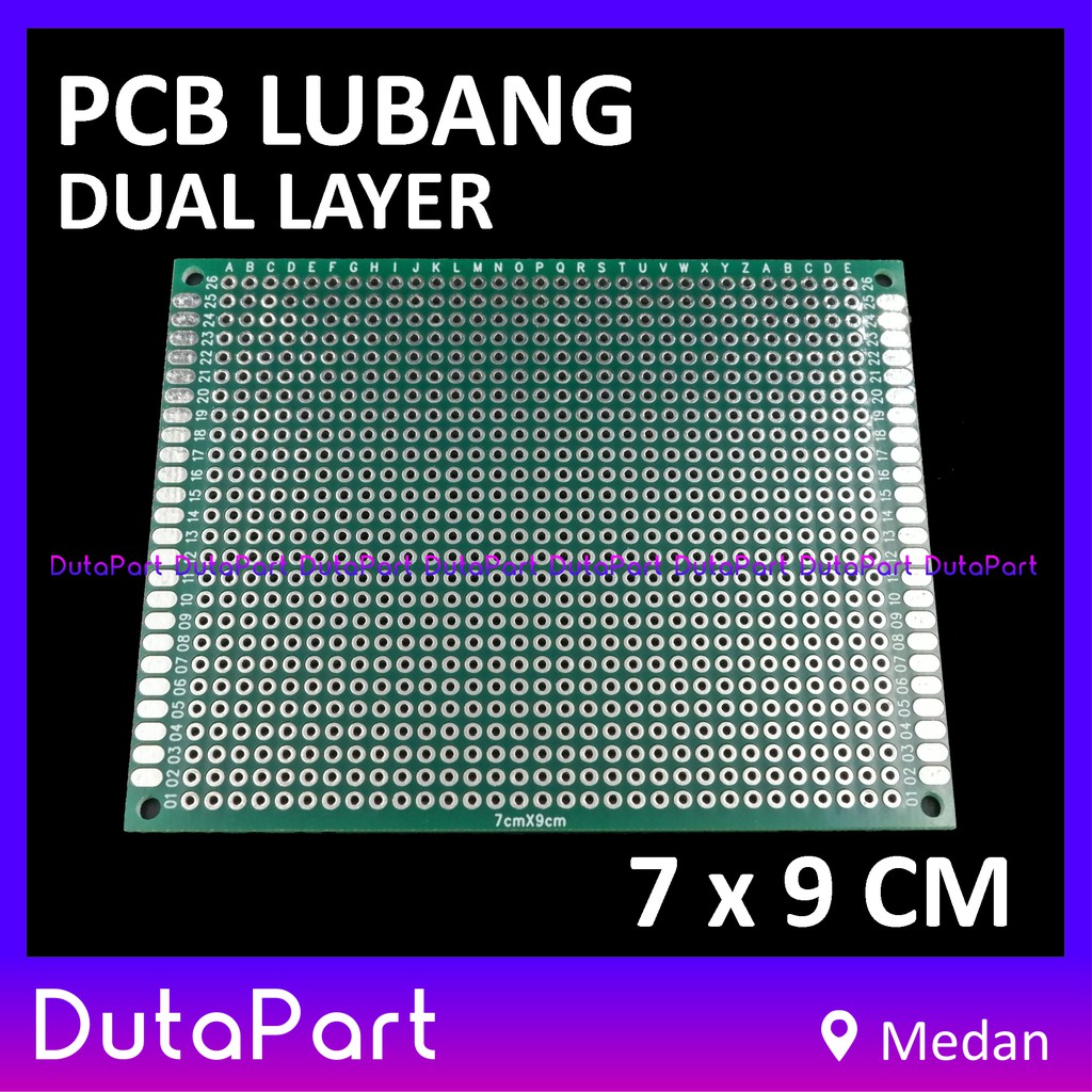 Jual 7x9 cm PCB Lubang Dua Sisi Dual Double Layer Side 7*9 Prototype ...