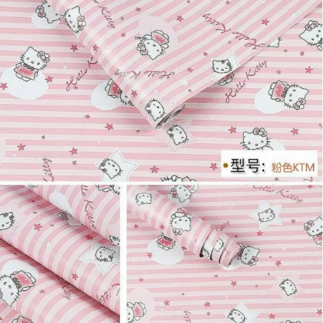 Jual Wallpaper dinding motif hello kitty pink | Shopee Indonesia