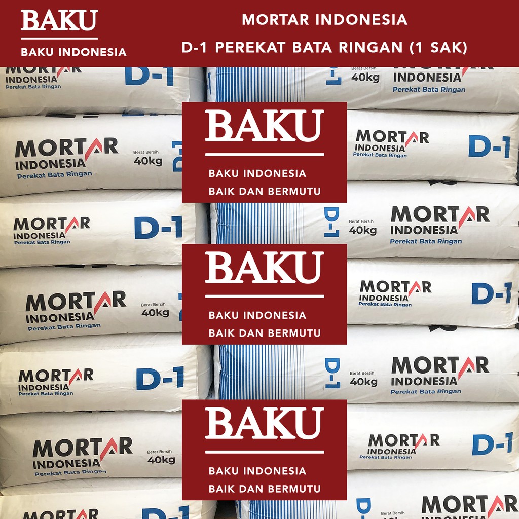 Jual Mortar Indonesia Perekat Bata Ringan D-1 (1 sak) | Shopee Indonesia