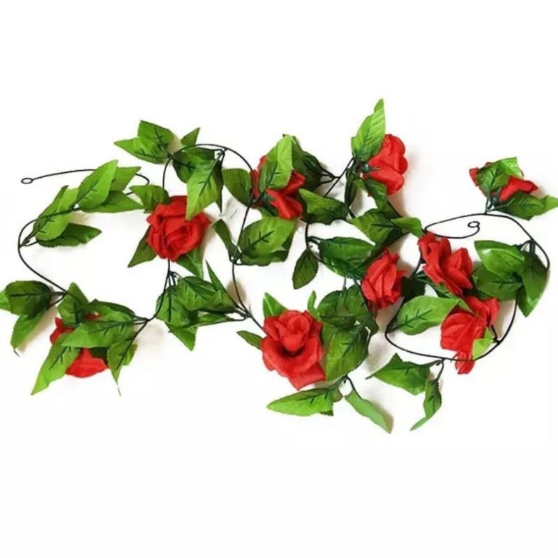 Jual bunga rambat artificial mawar original impor sutra lapstik ...