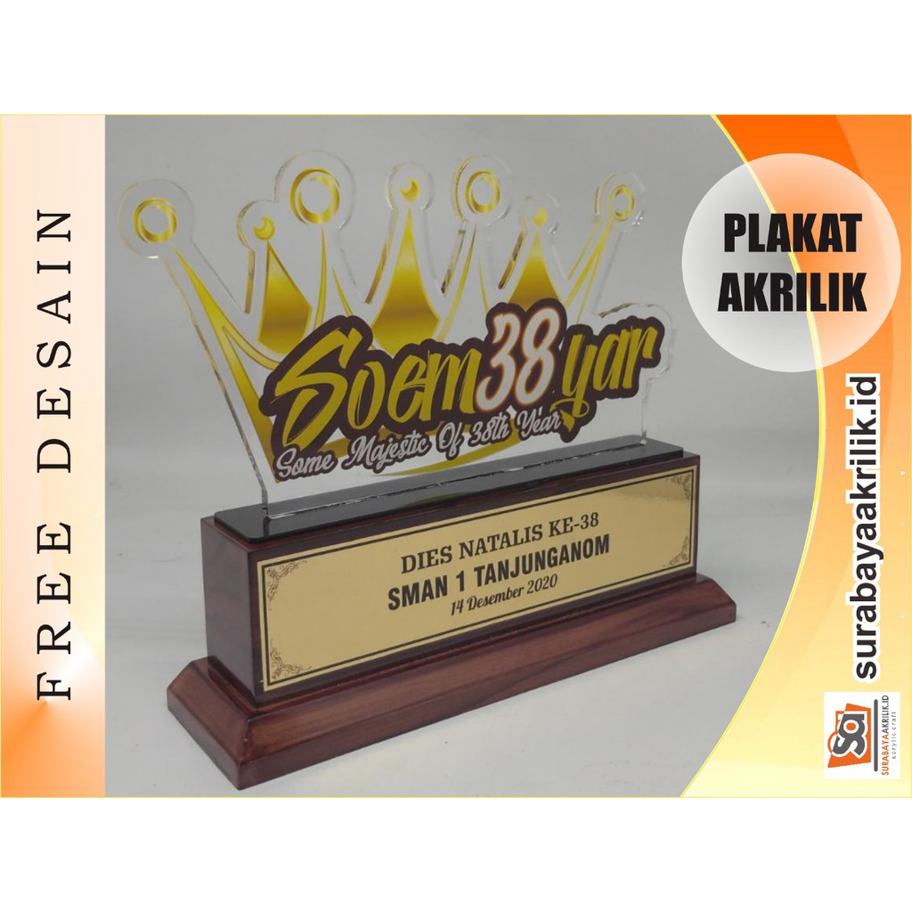 Jual CINDERAMATA AKRILIK ELEGANT || Plakat Kenang-kenangan | Shopee ...