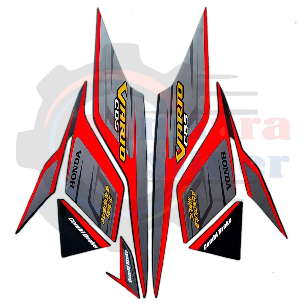 Jual Stiker Motor Vario Cbs 110 2009 Hitam-Merah | Shopee Indonesia