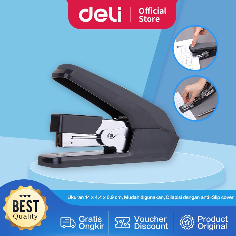 Jual Deli Efortless One-Touch Stapler / Staples Hitam Hemat Tenaga ...