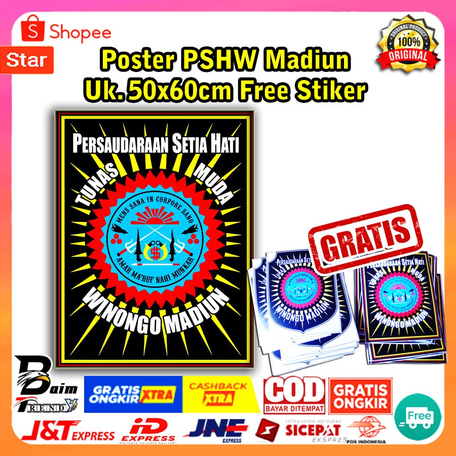 Jual Poster Dinding Persaudaraan Setia Hati Winongo Madiun Anno 1903 ...