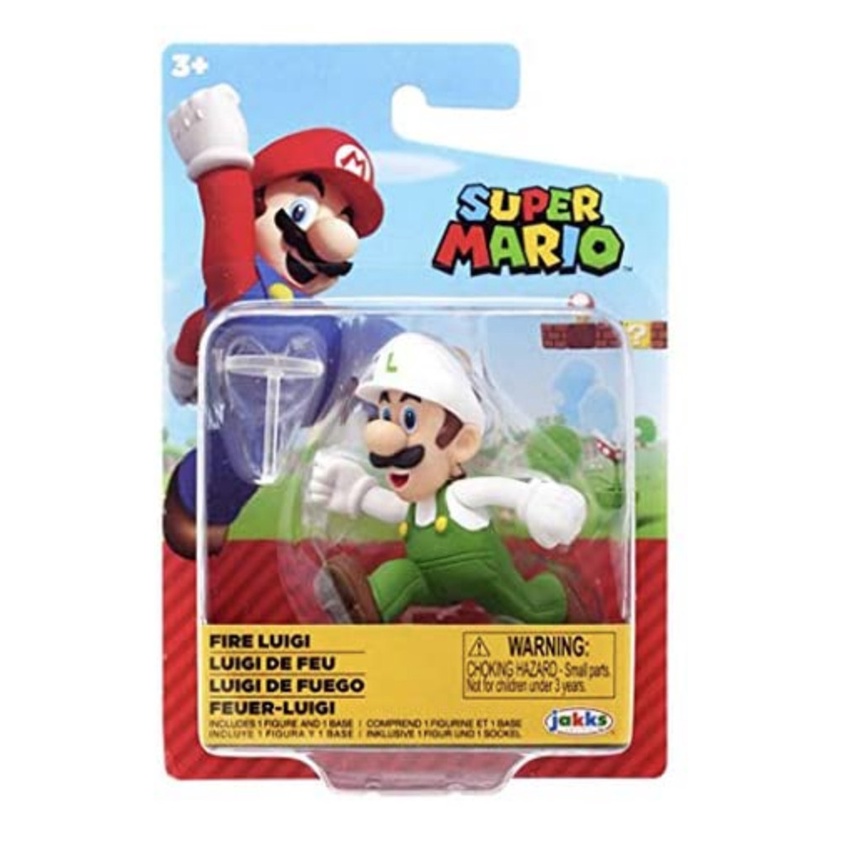 Jual JAKKS Pacific Action Figure 2,5 Inch Super Mario - Fire Luigi ...