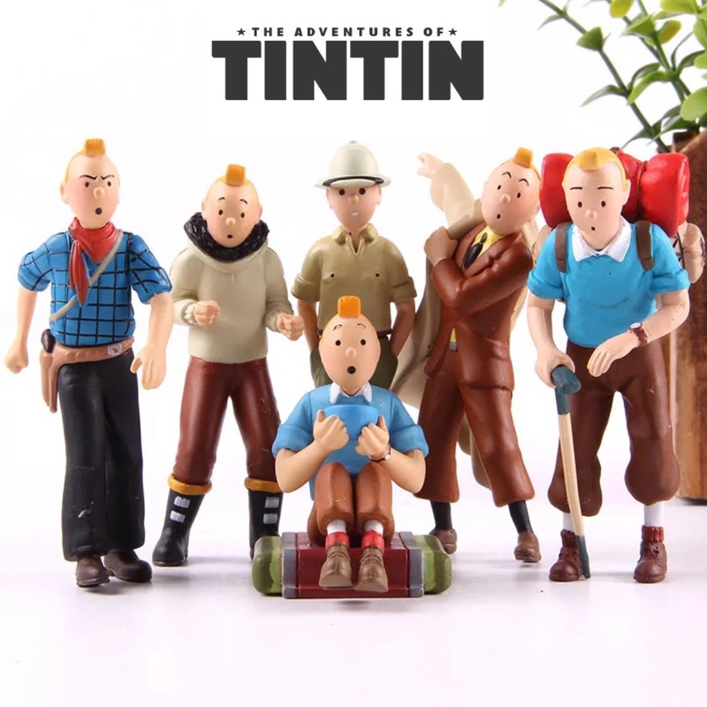 Jual ACTION FIGURE THE ADVENTURES OF TINTIN SET 6 PCS TOPPER MAINAN ...