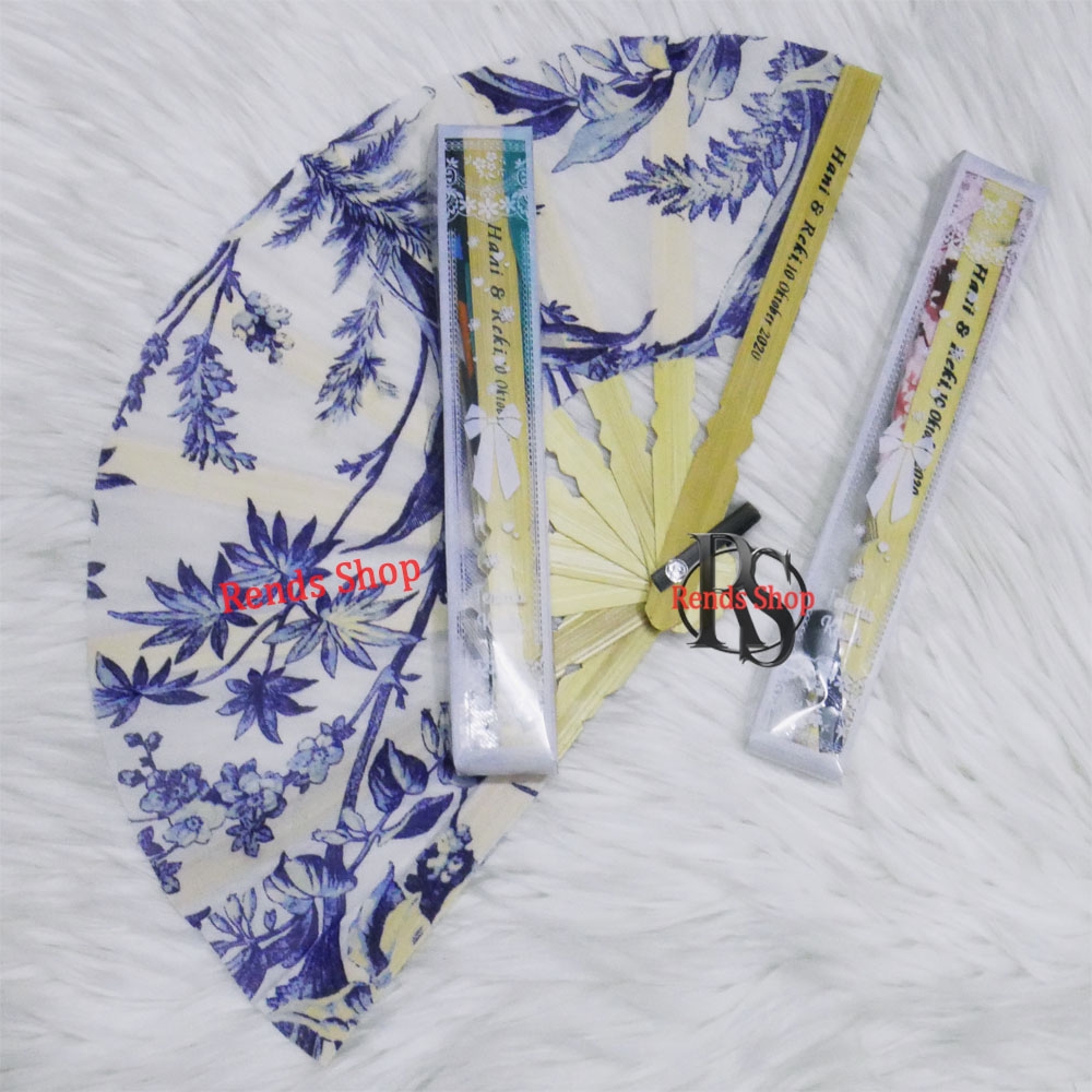 Jual (isi 100) Souvenir SABLON Kipas Batik Sedang Kemas Mika Hadiah ...