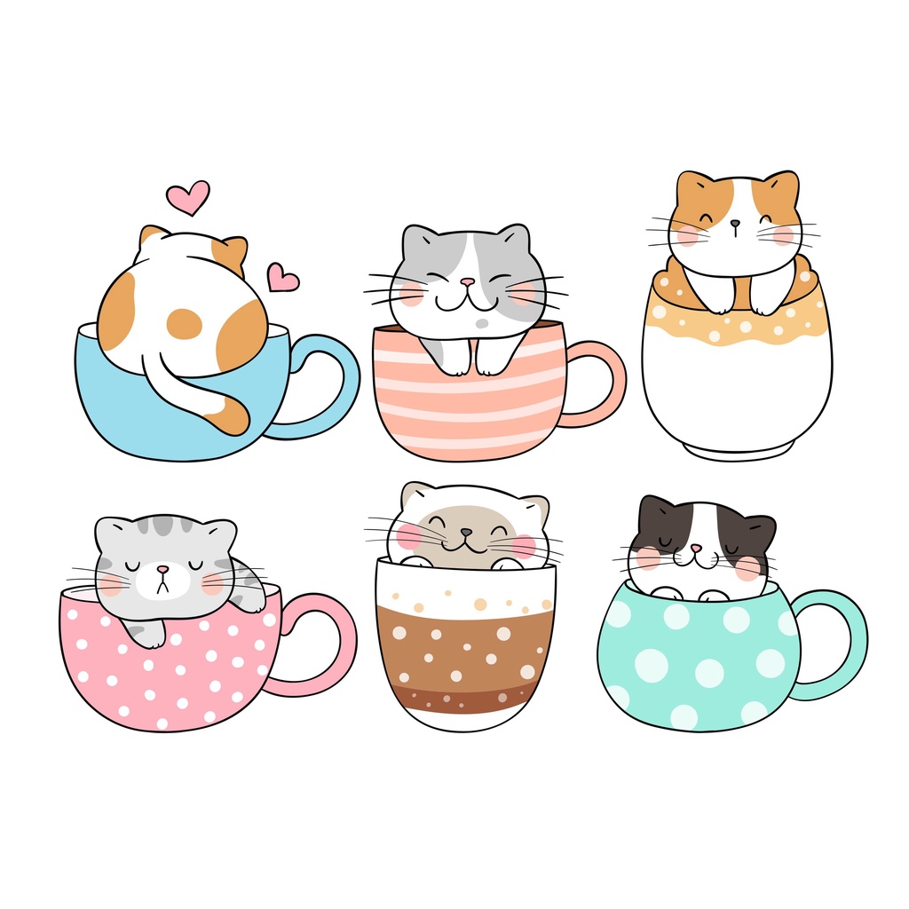 Jual Sticker Cat kucing travel cute cat hijab aesthetic / sticker ...