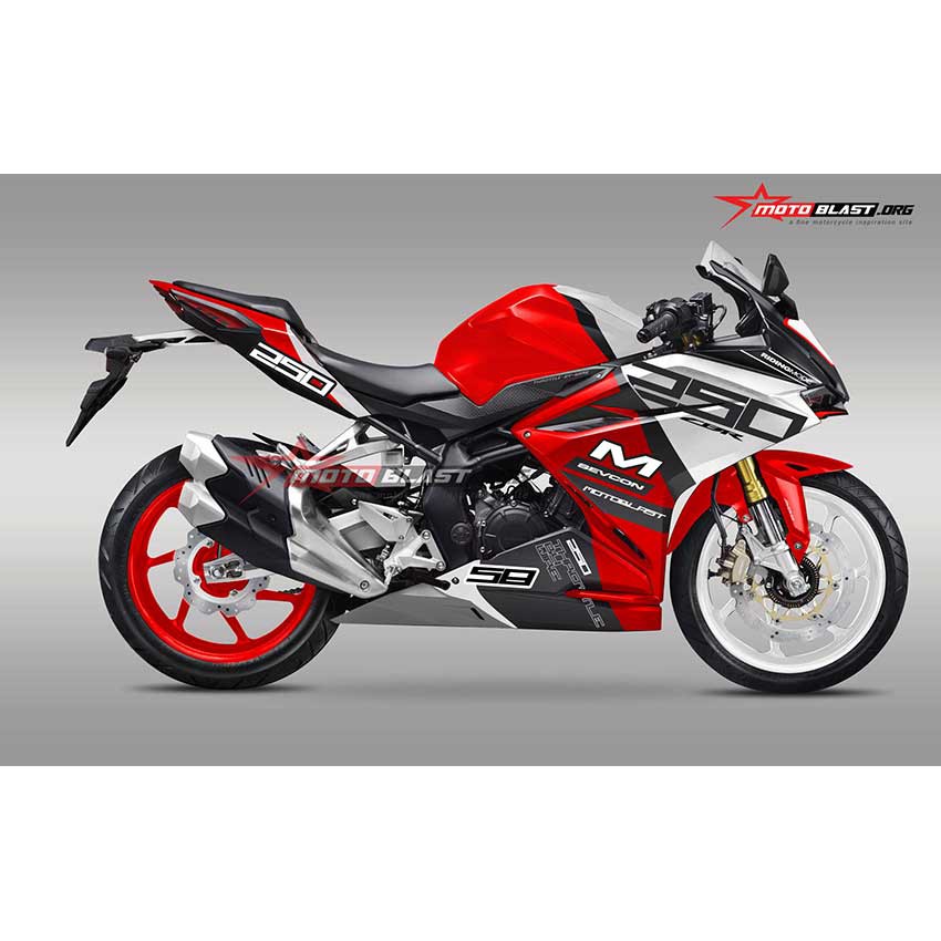Jual Decal Stiker Honda CBR250RR Livery Alstare Red White Full Body ...