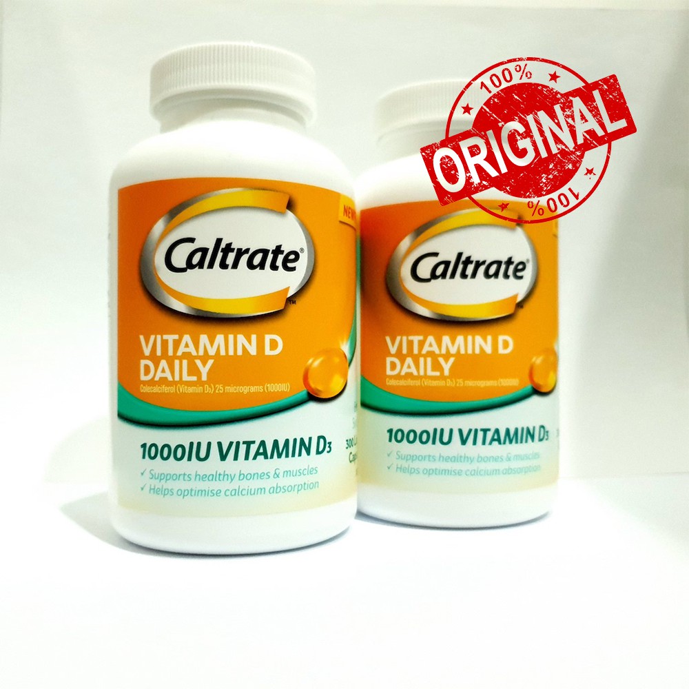 Jual Caltrate Vitamin D 1000iu 300 Capsules Exclusive Size | Shopee ...