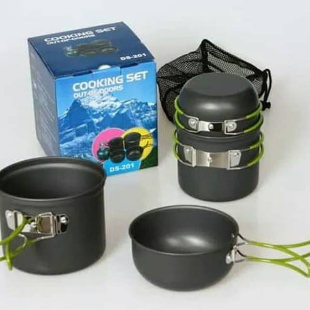 Jual Peralatan Masak Nesting Camping Gunung Cocking Set DS 201 | Shopee ...