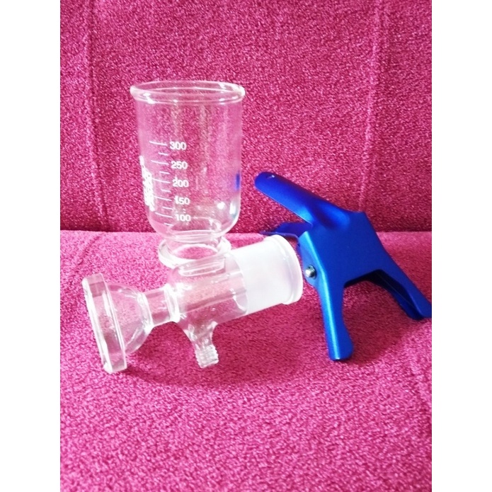Jual Set 3 IN 1 Vacuum Filtration Funnel Glass Clamp Holder and Filter ...