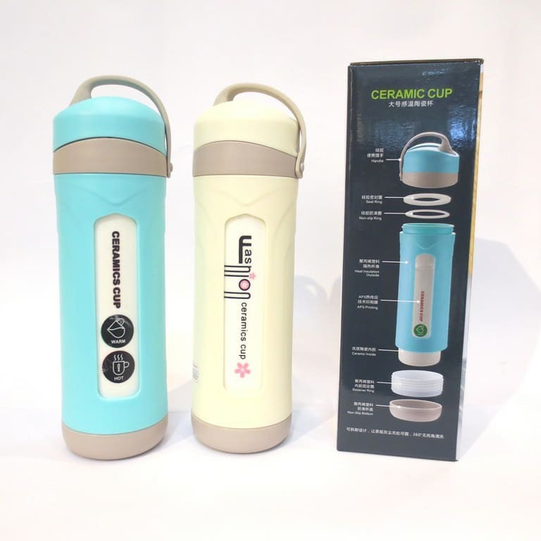 Jual THERMOS HOMIO CERAMIC TAHAN PANAS + PRAKTIS / TEMPAT MINUM ...