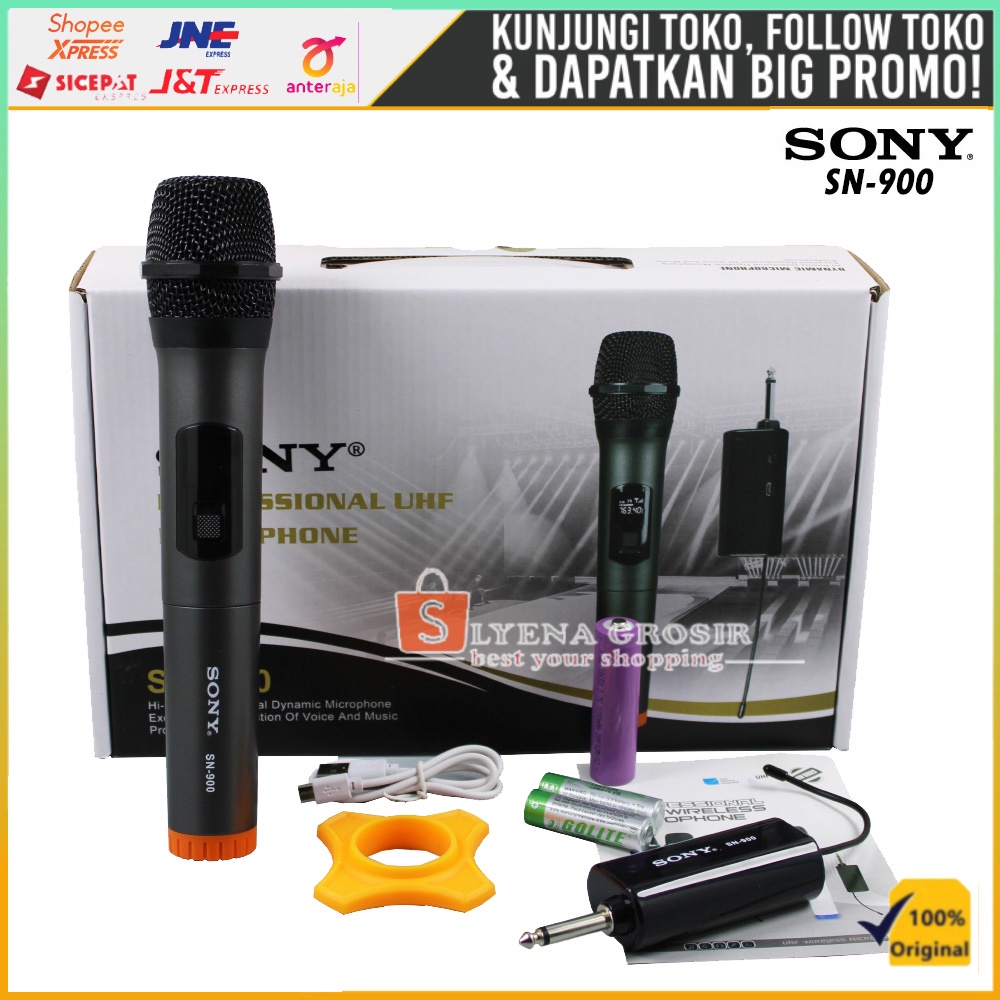Jual Mic Wireless Sony SN-900 Microphone Handhled Single Receiver UHF ...