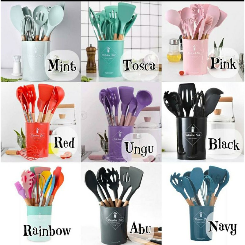 Jual Sutil Cantik Silicon Viral Kitchen Set (Ready Stock) | Shopee ...