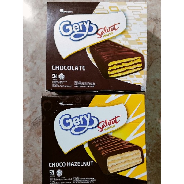 Jual Geri salut wafer coklat wafer coklat hazelnut | Shopee Indonesia