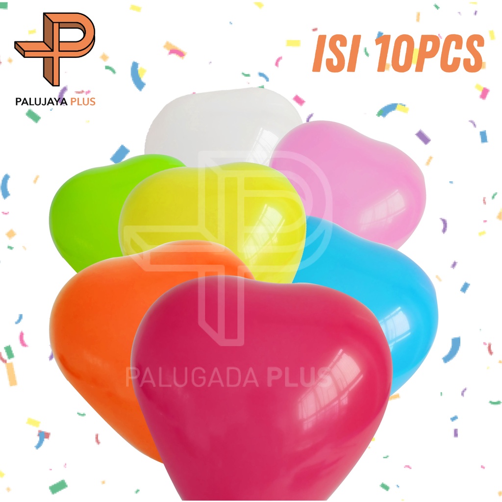 Jual Balon Love Latex 12"(Inch) 10 pcs/pack Balon hati/Balon besar ...