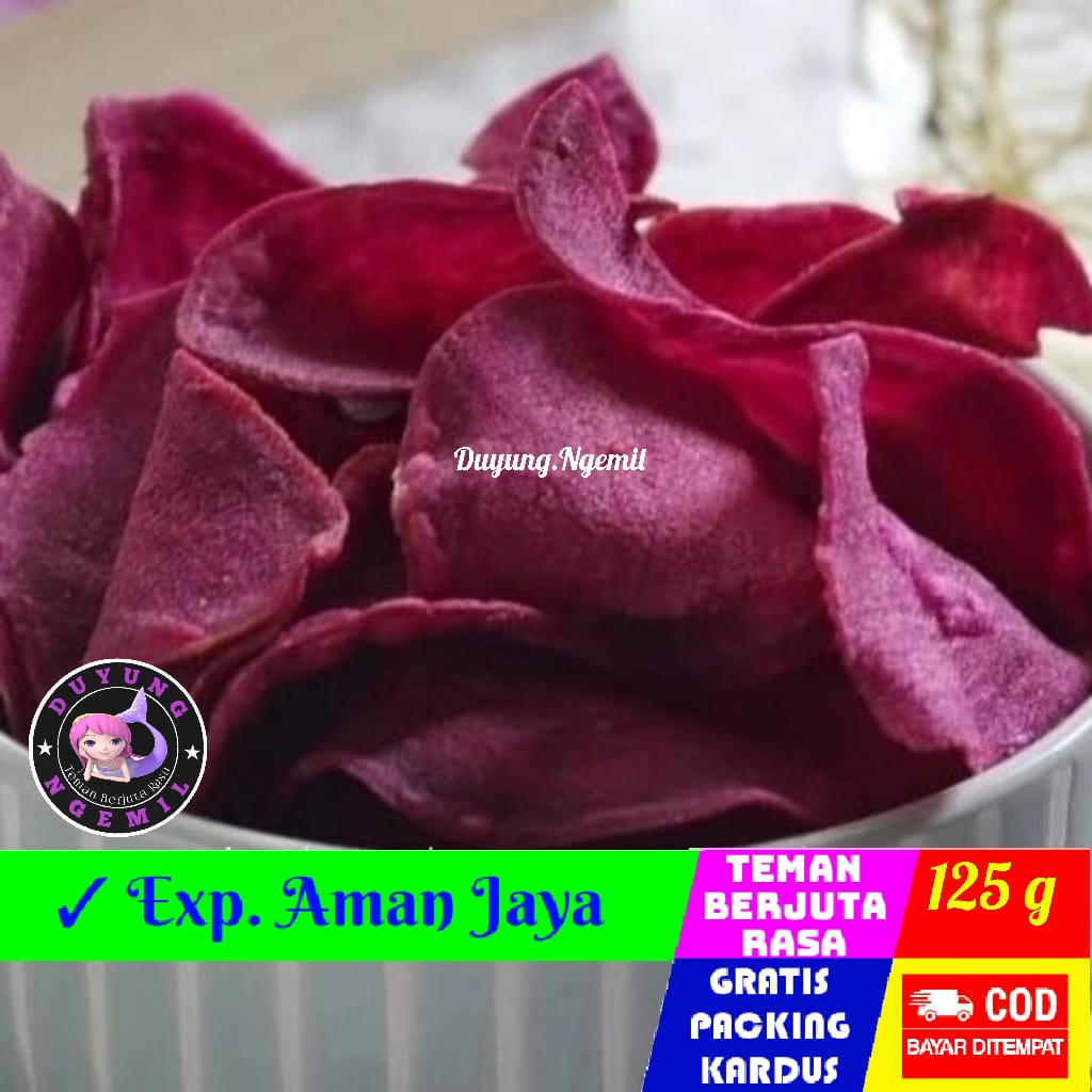 Jual Keripik Ubi Ungu 125g / Kripik Ubi Ungu | Duyung Ngemil - snack kiloan jajanan jadul ...