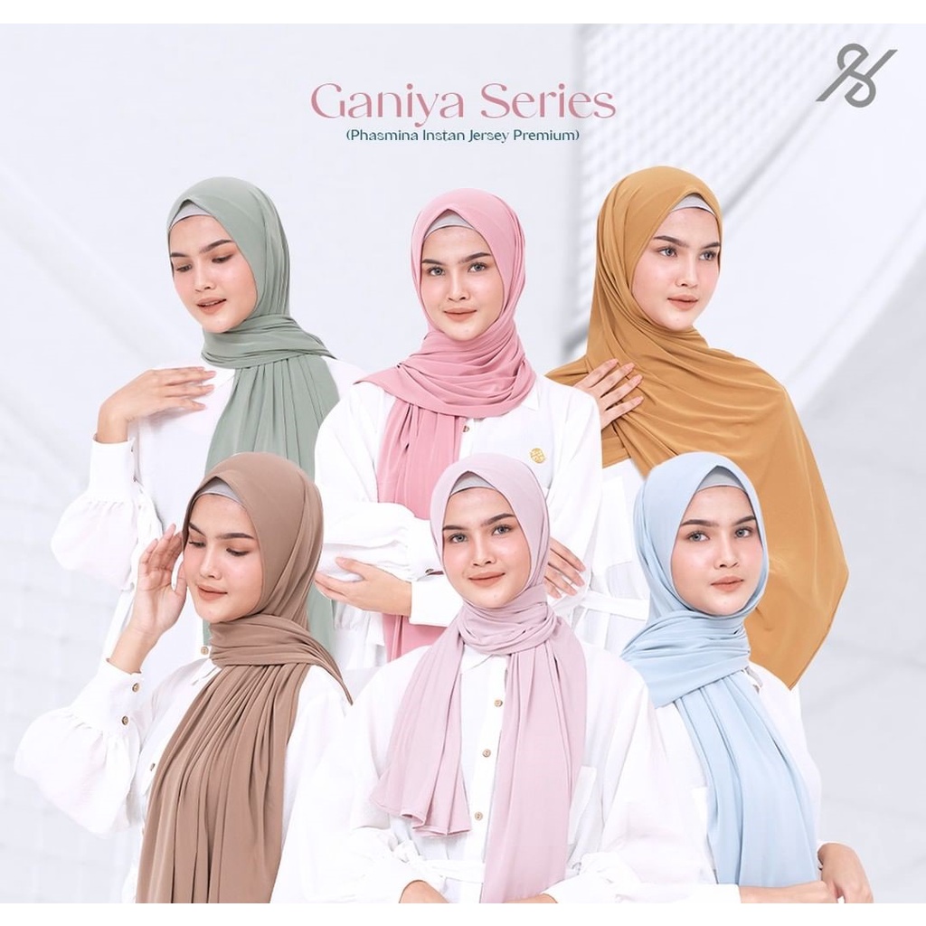 Jual PASHMINA INSTAN GANIYA SERIES | HIJAB PASHMINA JERSEY PREMIUM TANPA JARUM | Shopee Indonesia