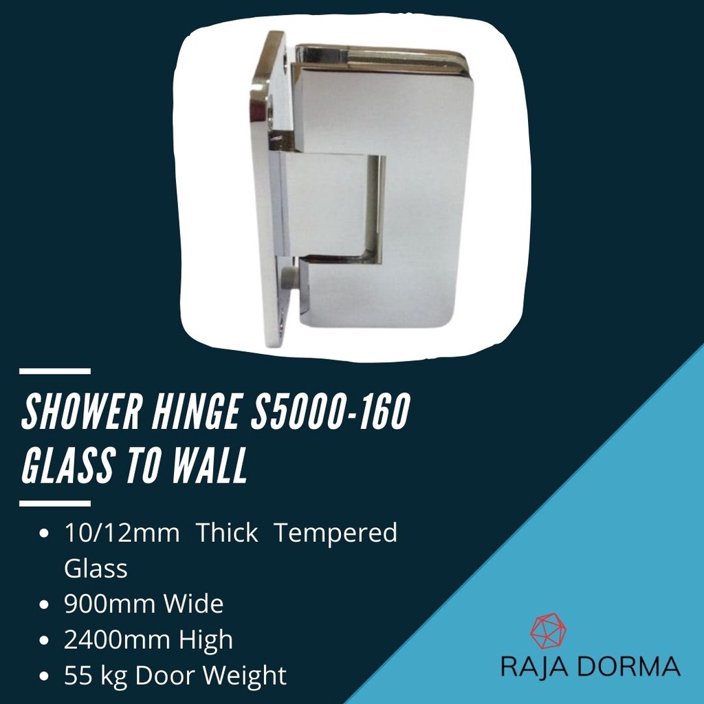 Jual Dorma Shower Hinge s5000-160 Glass To Wall 90 Derajat Engsel Pintu ...