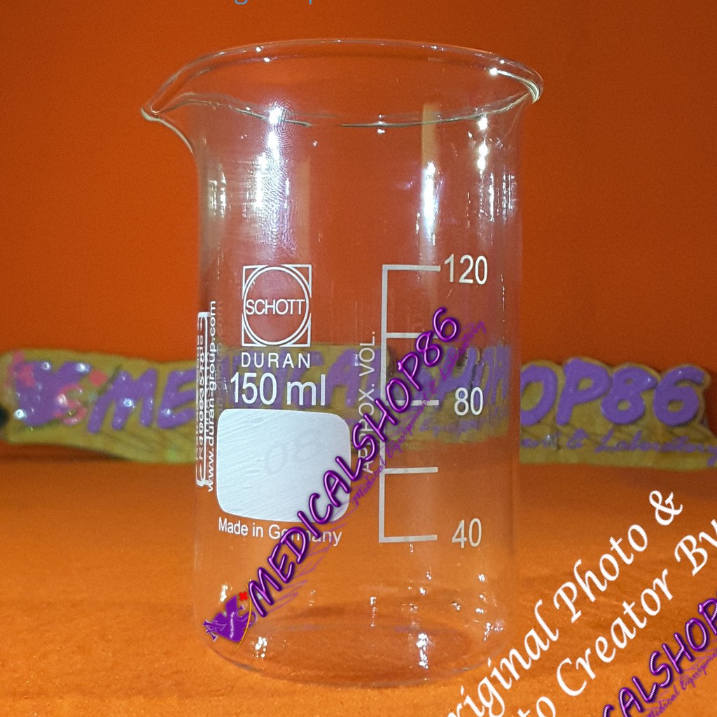 Jual BEAKER GLASS 150ml TALL FORM - DURAN | 21 116 2906 | Shopee Indonesia