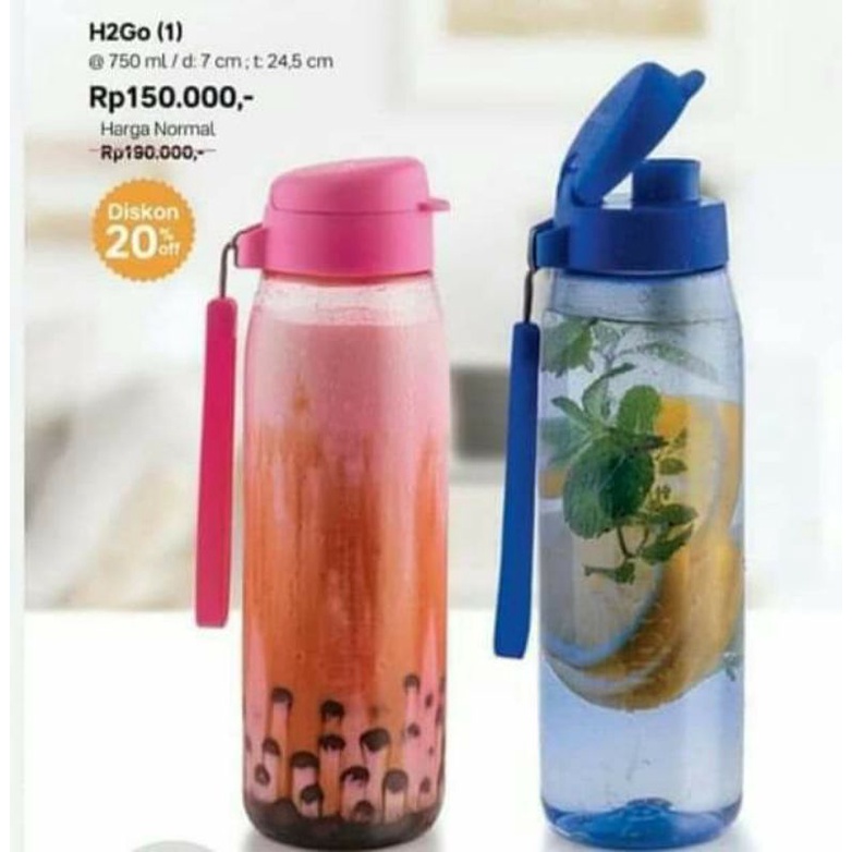 Jual H2go 750ml botol tupperware | Shopee Indonesia