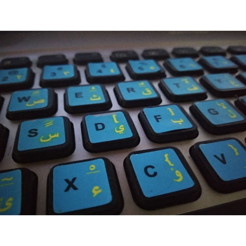 Jual Sticker Keyboard Arab / Arabic keyboard / Stiker ketik Arab Huruf ...