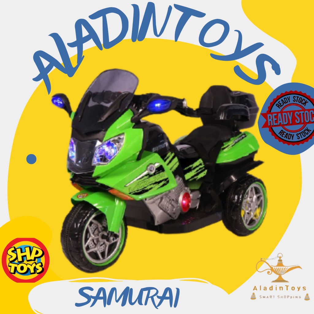 Jual Mainan/Maenan Motor anak Aki SAMURAI - 12 VOLT - GEARBOX GANDA 12V ...