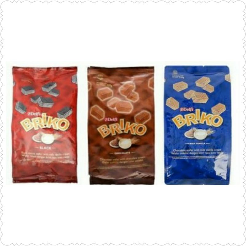 Jual Briko Black Wafer Vanila Chocolate 95gr Delfi | Shopee Indonesia
