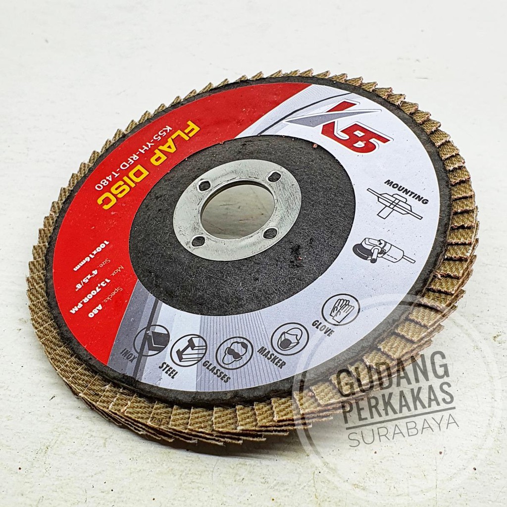 Jual Flap Disc 4 in grit 180 Amplas Susun Gerinda Susun Amplas Besi Poles Besi Flap Disc 4 Inch ...
