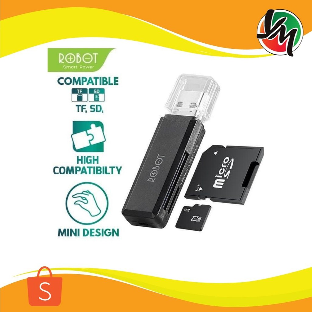 Jual CARD READER ROBOT 2IN1 CR102 Original Usb3.0 Robot | Shopee Indonesia