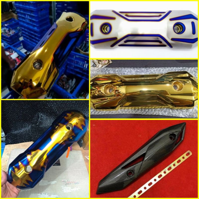 Jual Cover tameng knalpot karbon beat FI ESP new carbon ori original ...