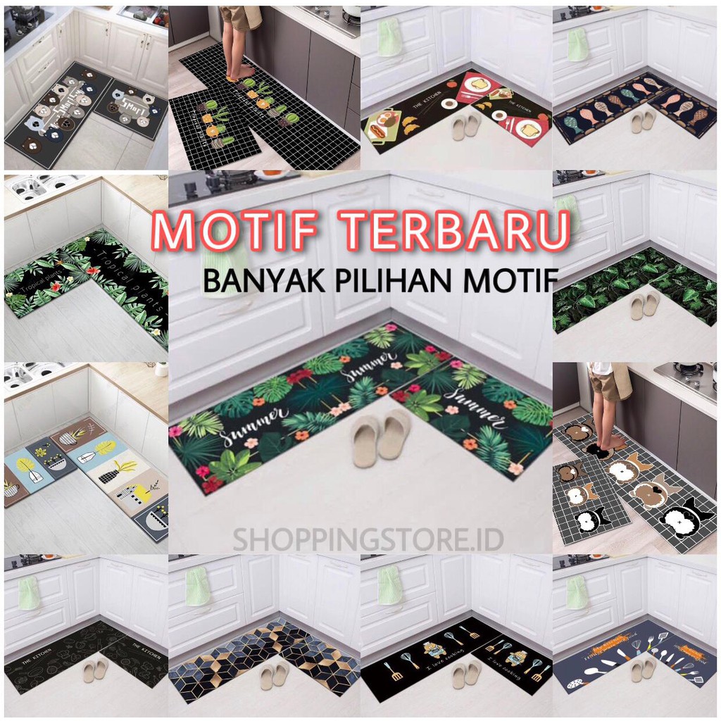 Jual 2 in 1 Kitchen Floor Mat / Keset Alas Lantai Kamar Tidur Rumah ...