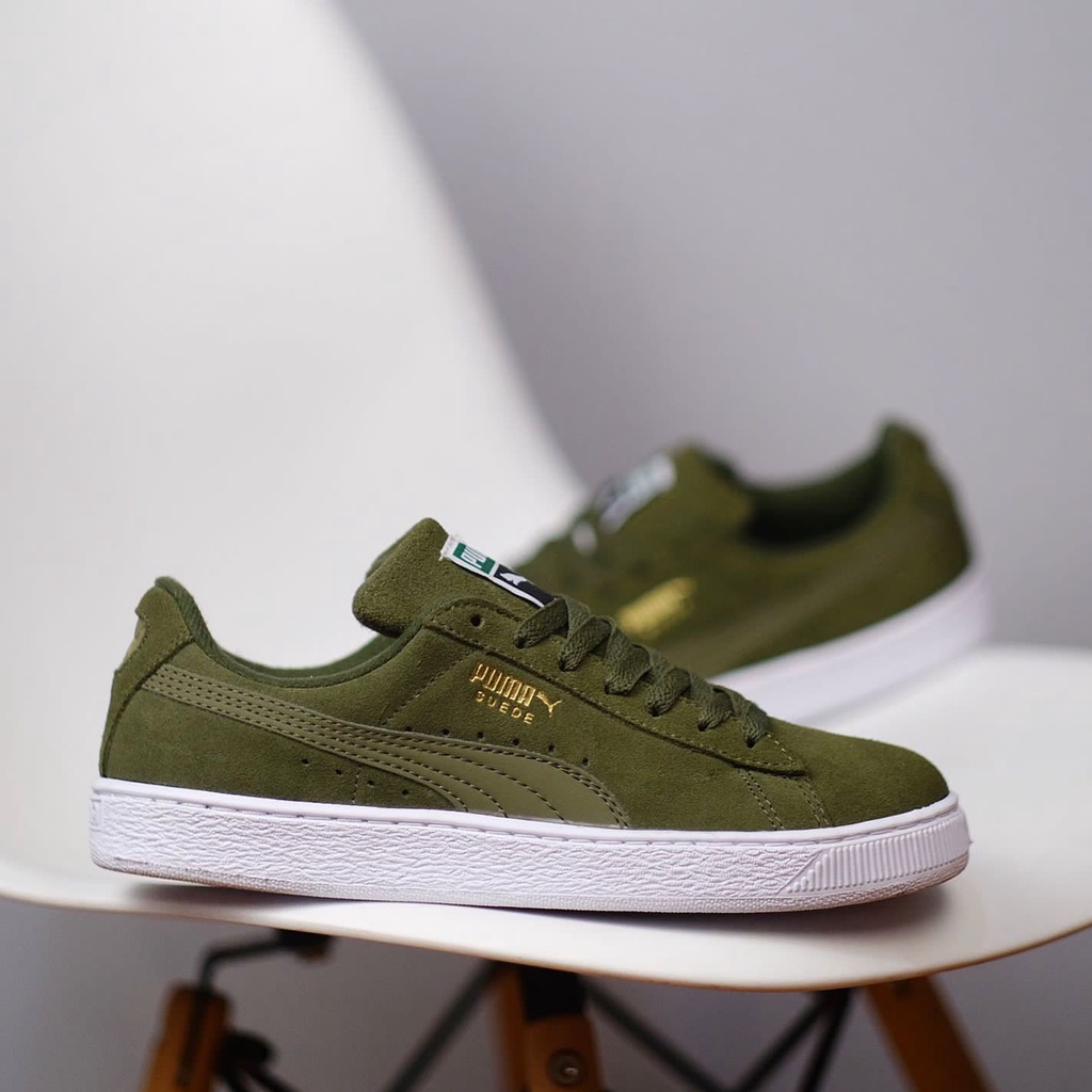 Jual Sepatu PUMA SUEDE CLASSIC OLIVE GREEN | Shopee Indonesia