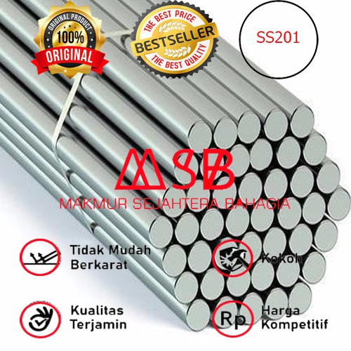 Jual STAINLESS AS 30 MM SUS 201 - AS MONEL - ROUND BAR - AS STAINLESS - AS SHAFT - SMOOTH ROD ...