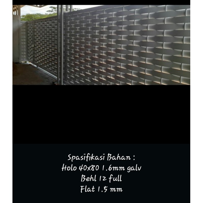 Jual Pagar besi kombinasi plat anyam memakai plat hitam dan bingkai ...