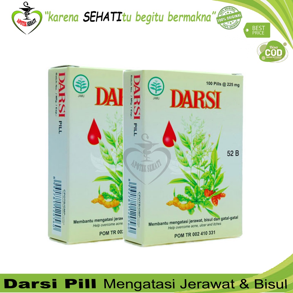 Jual DARSI KAPSUL OBAT JERAWAT HERBAL BERSIH DARAH | Shopee Indonesia